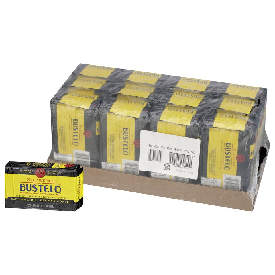 Café Bustelo 10 Ounce Supreme Brick 12 Count Case